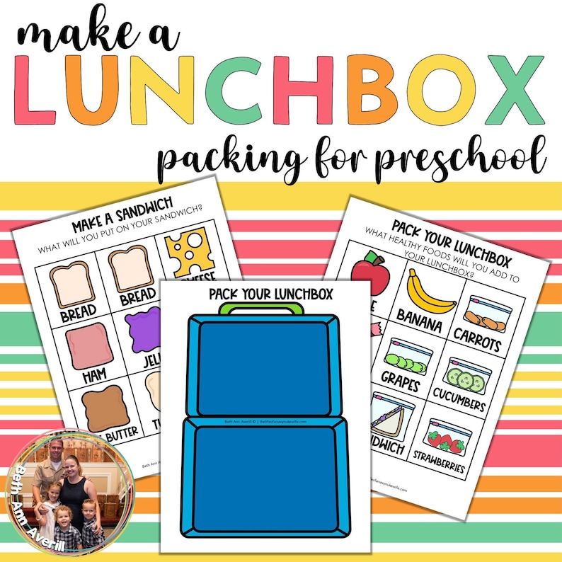 How to Pack a Lunchbox for Preschoolers, Life Skills Printable for Pre ...
