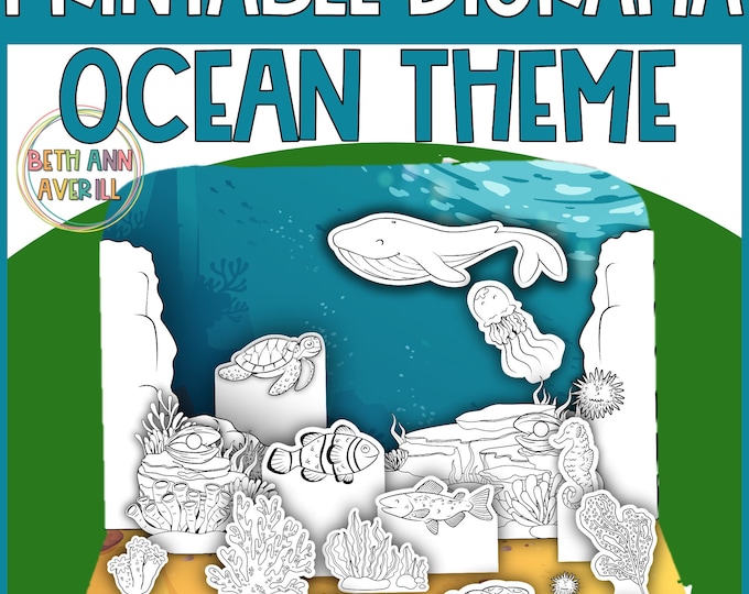 Ocean Habitat Diorama Printable Craft Activity Ocean Theme Diorama ...