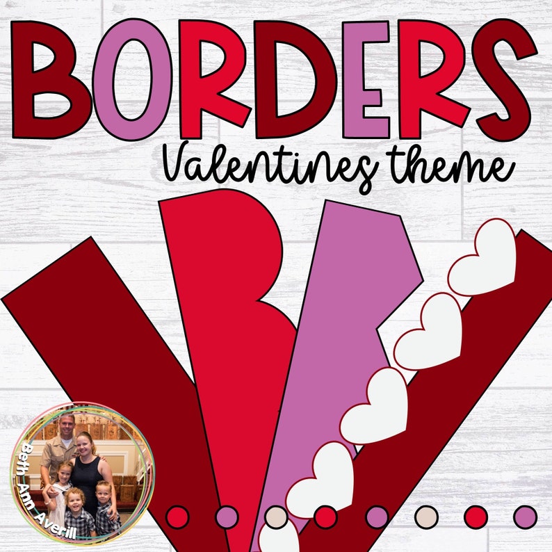 Valentine's Day Borders Love Themed Classroom Bulletin Board ...