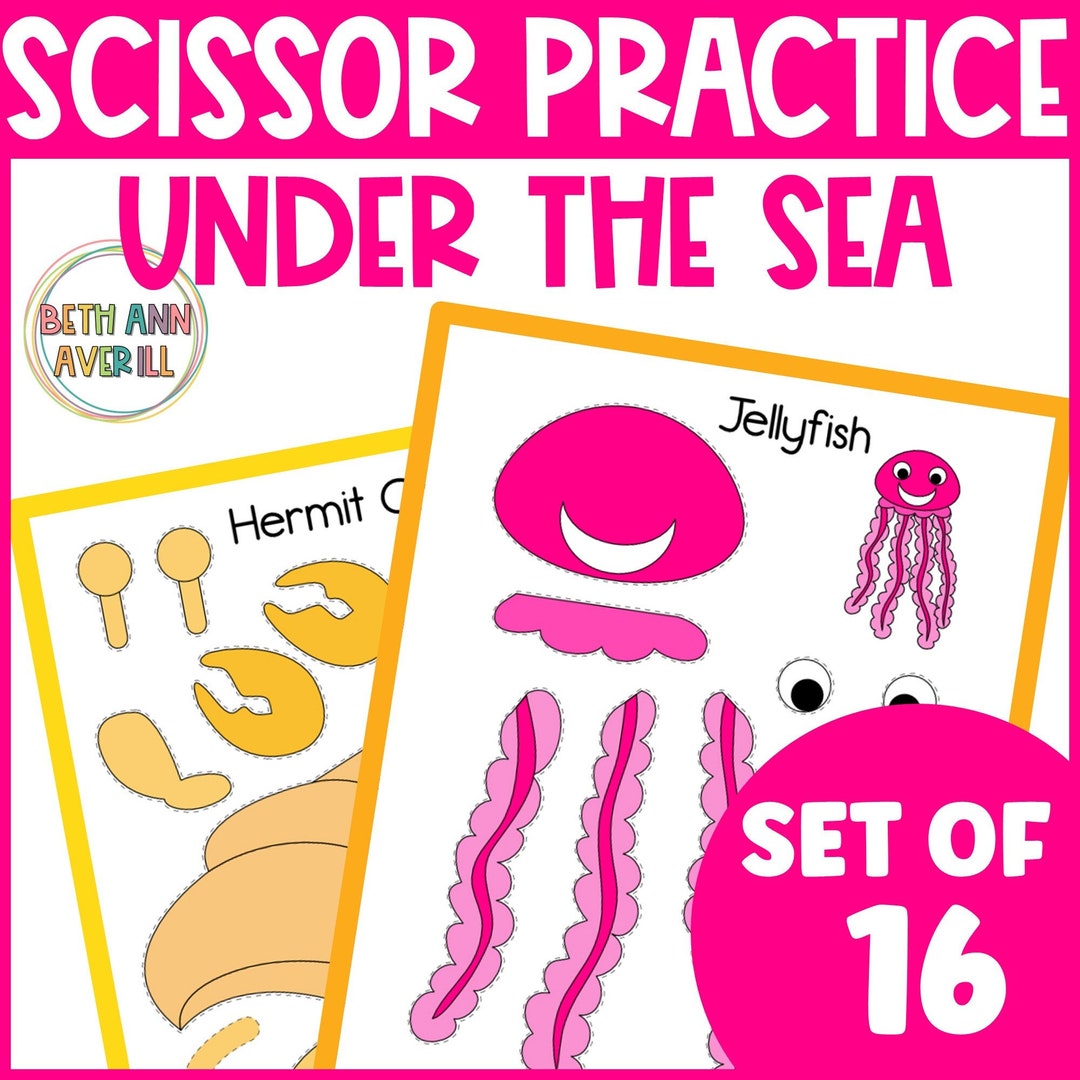 Under the Sea Ocean Animals Scissor Practice Activity Pack With ...