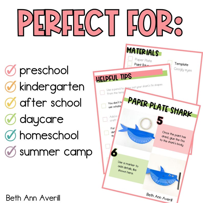 Shark Craft for Preschoolers Ocean Summer Crafts Activity for Summer ...