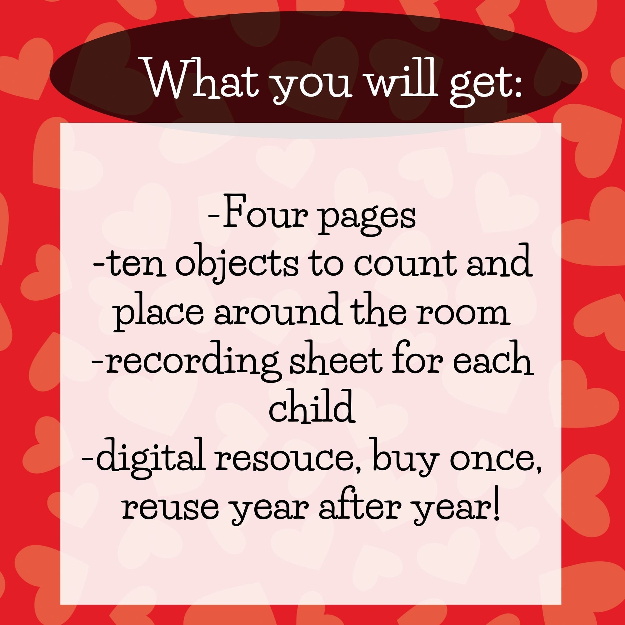 Valentine's Day Count the Room Printable Counting Activity for ...