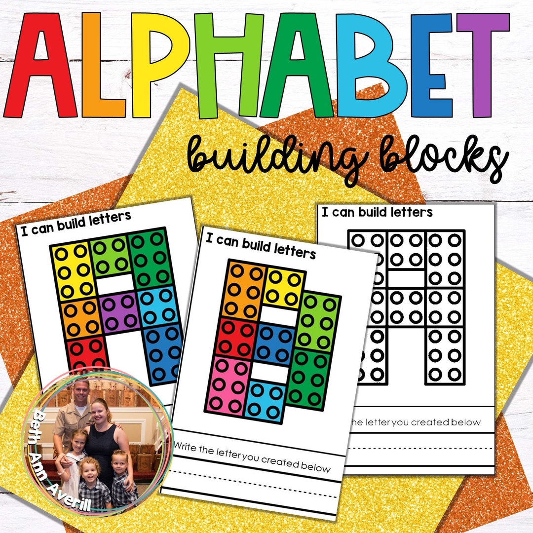 Building Block Alphabet Letter Building Mats for Literacy Centers - Etsy