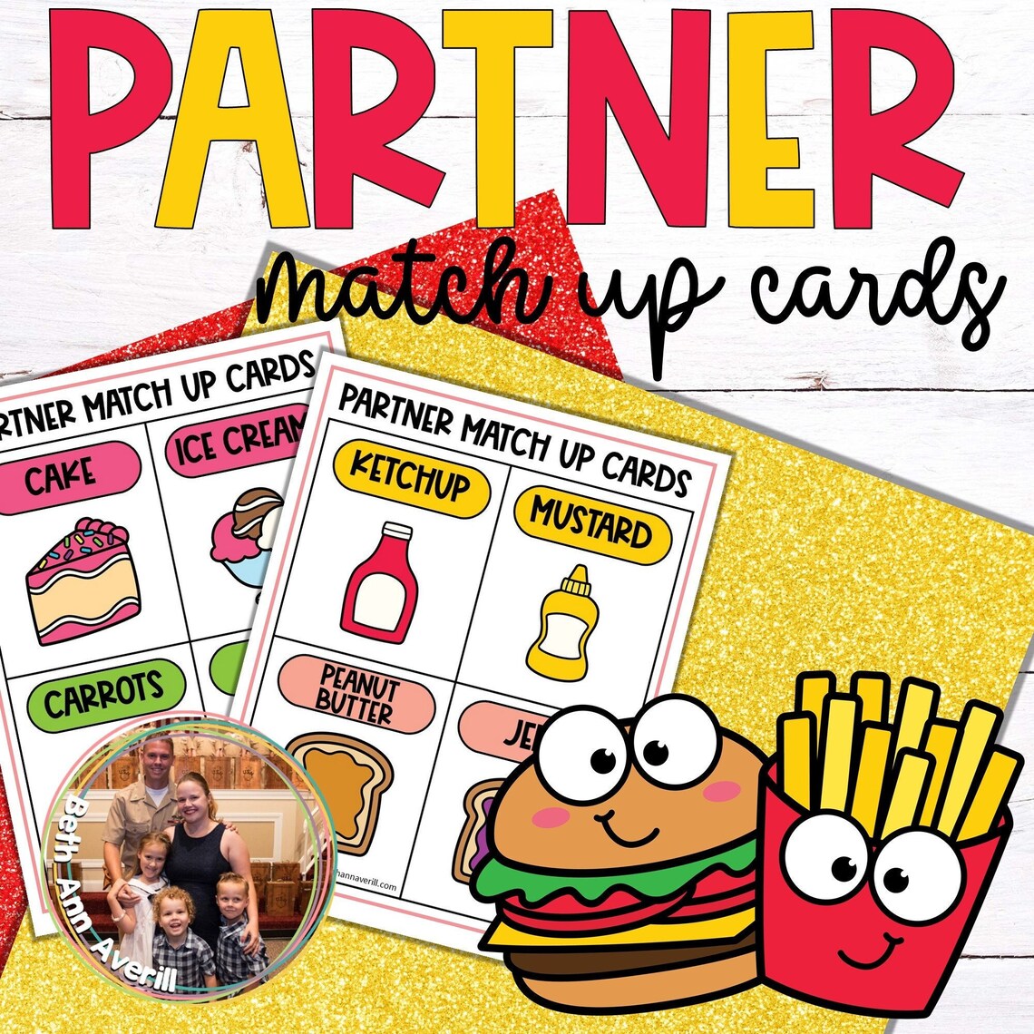 Partner Pairing Cards for Classroom Matching | Etsy