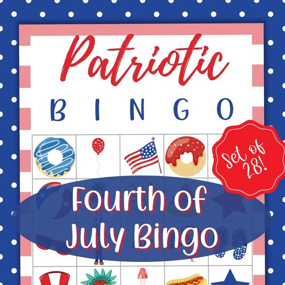 Summer Classroom Games Fourth of July Bingo Cards VBS Party - Etsy