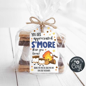 Editable S'mores Gift Tag Template Printable Appreciated | Etsy