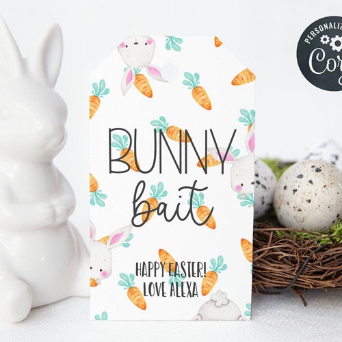 Easter Gift Tags Bunny Basket Label Party Favor Tag Kids - Etsy