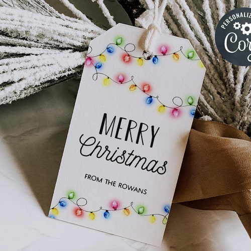 Personalized Editable Christmas Gift Tags Template Printable - Etsy