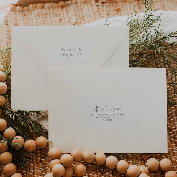 Return Address Template Envelope - Etsy