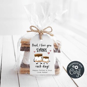 Father's Day S'mores Gift Tag Template Printable | Etsy
