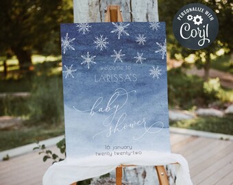 Baby It's Cold Outside Welcome Sign. Editable Winter Baby - Etsy