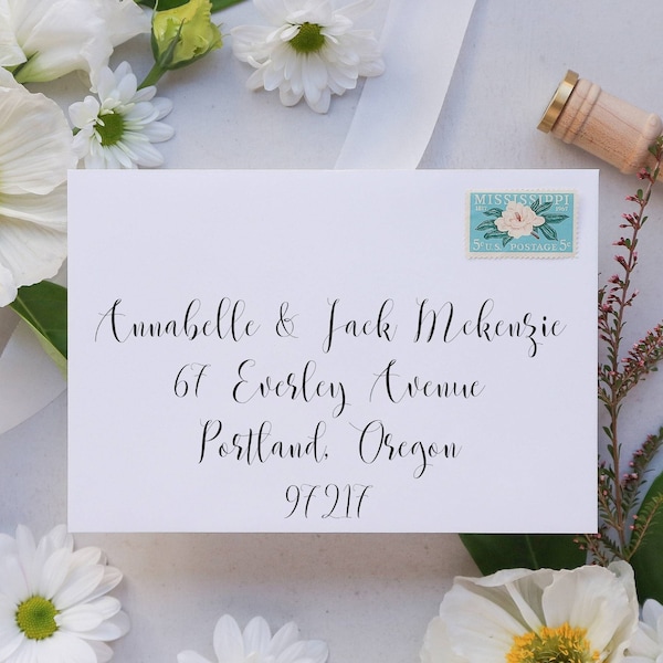 Envelope Handwriting Calligraphy Address Template - Etsy