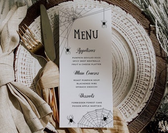 Halloween Menu | Etsy