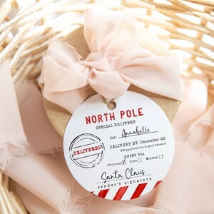 Printable North Pole Special Delivery Tag Template, Editable Santa Gift ...