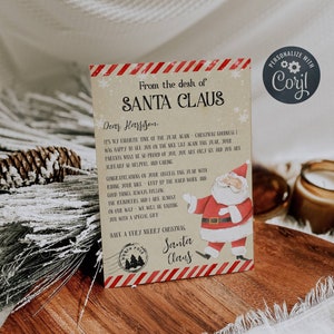 Editable Letter From Santa Claus Printable From the Desk of | Etsy