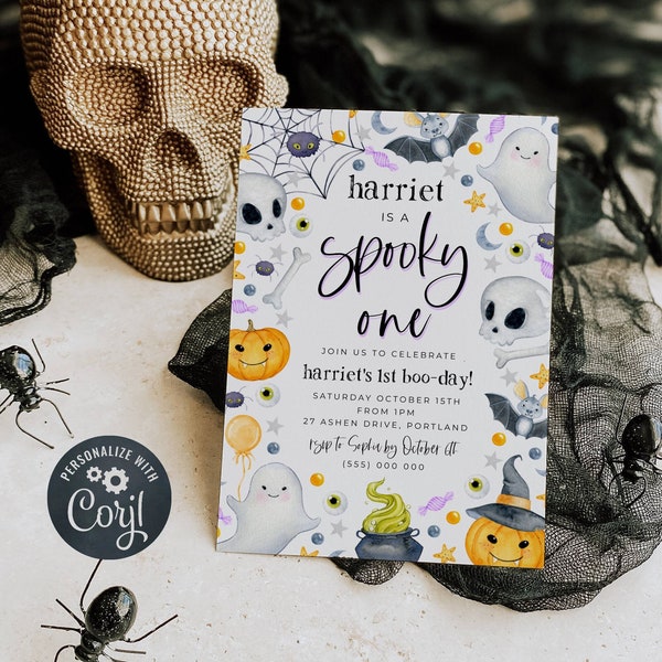 Spooky One Birthday Invitations - Etsy