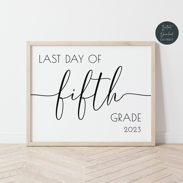 5th Grade Sign - Etsy