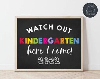 Kindergarten Here I Come Sign - Etsy