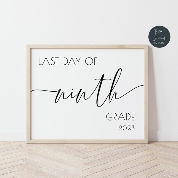 Ninth Grade Sign - Etsy