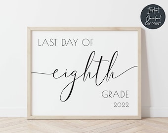Last Day of 8th Grade Printable - Etsy