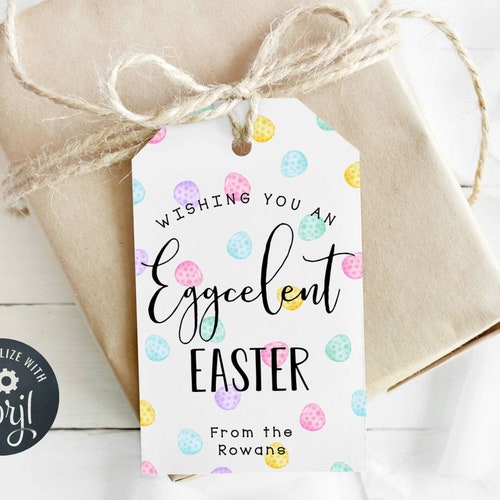 Easter Gift Tags Bunny Basket Label Party Favor Tag Kids - Etsy