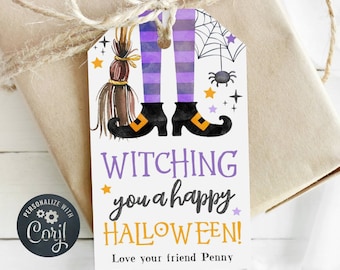 Printable Broom Hair Don't Care Witch Tag to Pair With - Etsy