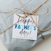 Happy Father's Day Gift Tag Template, Printable Square Favor Tag for ...