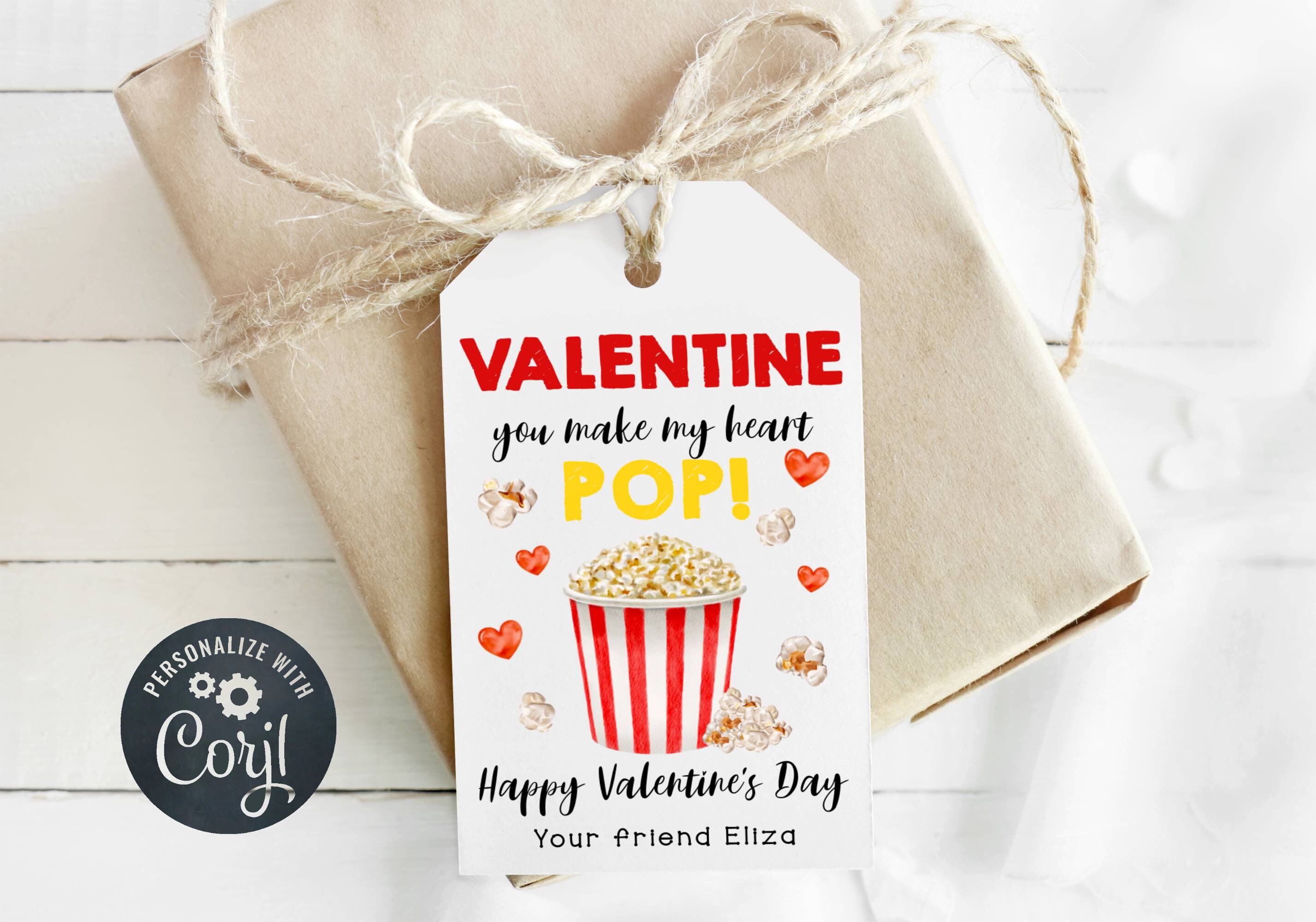 You Make My Heart Pop Printable Popcorn - Etsy