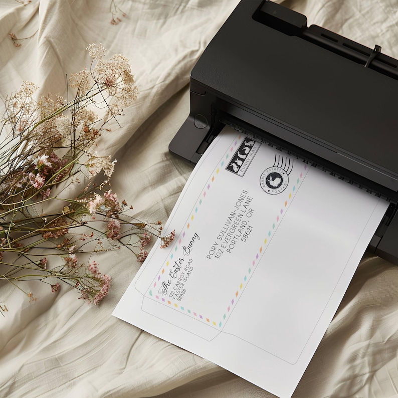 Editable Letter From the Easter Bunny Envelope Template, Printable ...