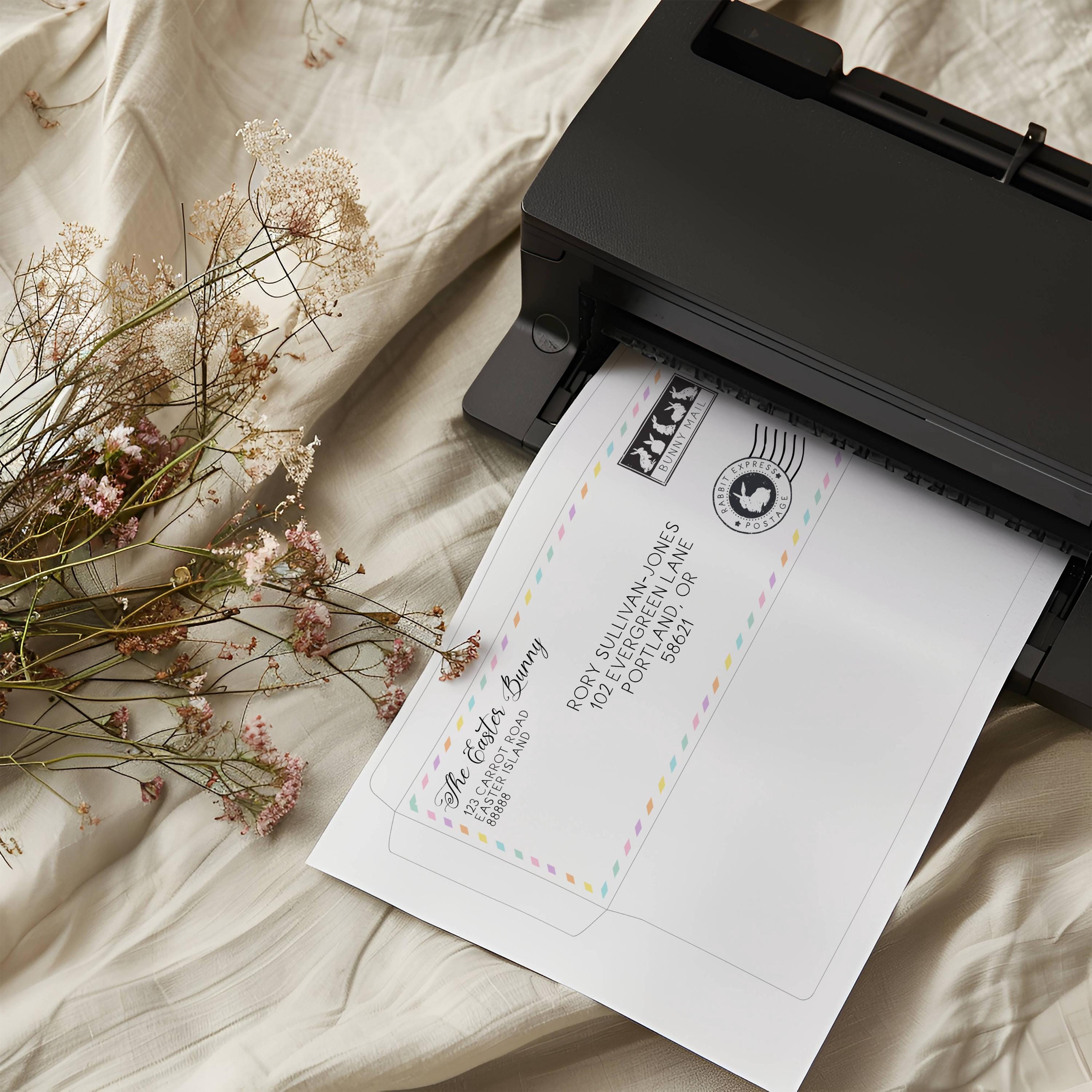 Editable Letter From the Easter Bunny Envelope Template, Printable ...