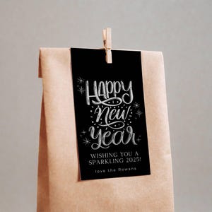 Happy New Year Gift Tag Template, Printable New Year's Eve Party Favor ...