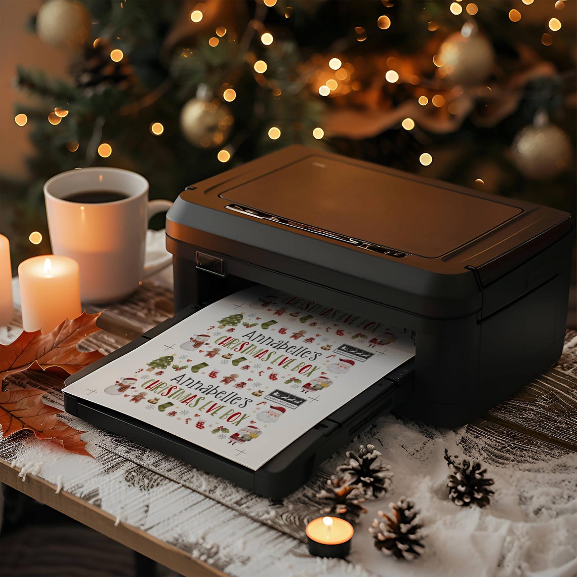 Editable Christmas Eve Gable Box Label Template, Printable Christmas ...