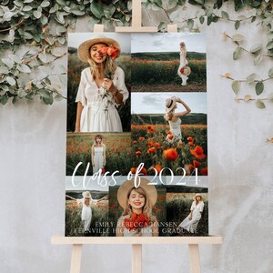 Graduation Photo Collage Template, Printable Class of 2025 Graduate ...