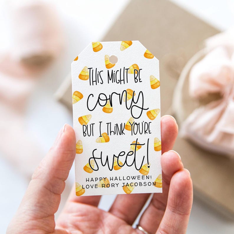 Halloween Candy Corn Gift Tag Template, Printable This May Be Corny but ...