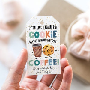 Back to School Teacher Cookie Gift Tag Template, Teacher Appreciation ...