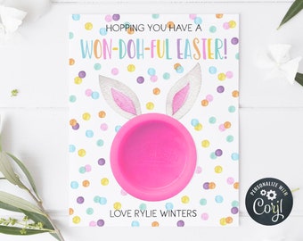 Easter Play Dough Card Template, Printable Egg-cellent Easter Egg ...