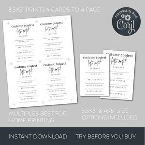 Halloween Costume Contest Sign Template, Printable Skeleton Costume ...