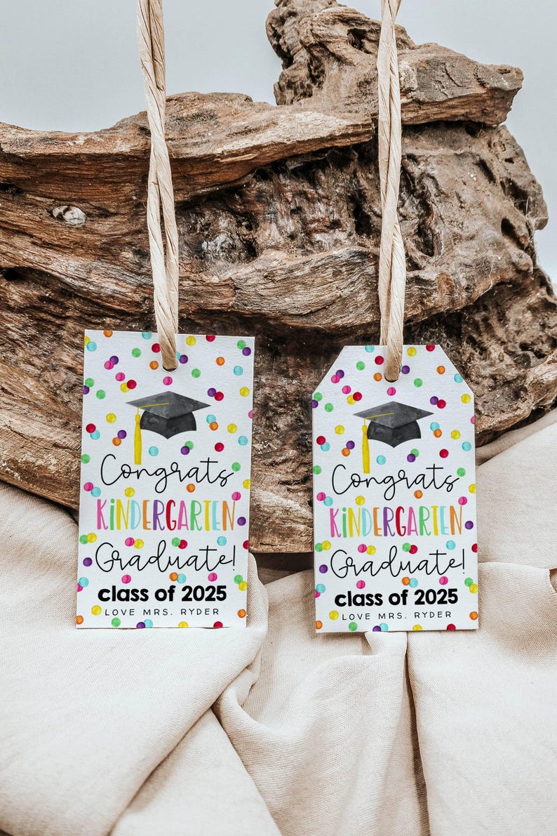 Kindergarten Graduation Gift Tag Template, Printable Congratulations ...