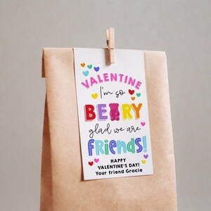 Gummy Bear Valentine's Day Gift Tag Template, Printable Beary Glad We ...