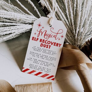 Editable Elf Recovery Dust Tag Template, Printable Magical Santa's ...