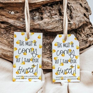 Halloween Candy Corn Gift Tag Template, Printable This May Be Corny but ...