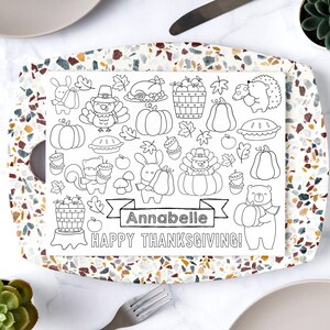 Thanksgiving Coloring Placemat, Printable Kids Thanksgiving Activity ...