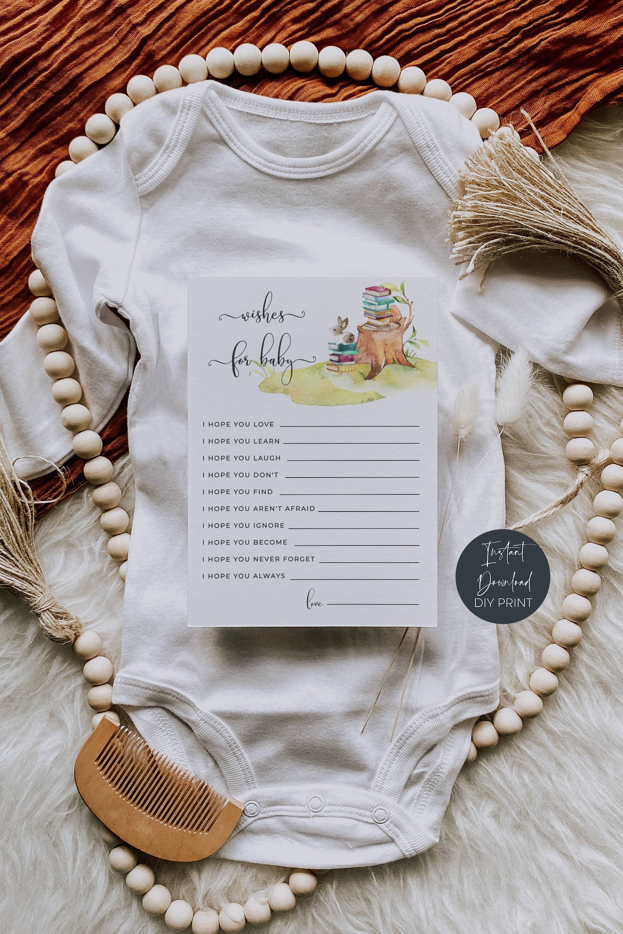 Storybook Wishes for Baby Cards Printable Book Themed Baby - Etsy