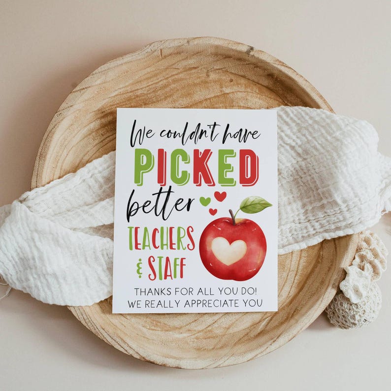 Apple Teacher Appreciation Sign Template, Printable Couldn't Have ...
