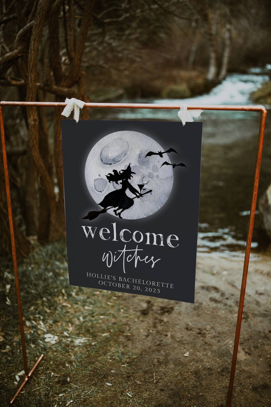 Halloween Bachelorette Welcome Sign Template, Printable Drink up ...