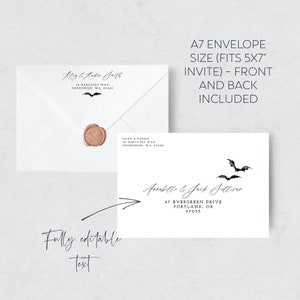 Editable Halloween Envelope Template, Printable Spooky Bats Envelope ...