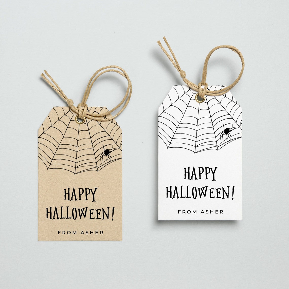 Halloween Printable Gift Tag Template Editable Trick or Treat - Etsy