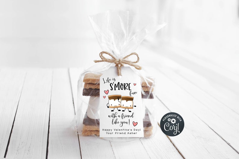 Printable S'mores Valentine's Day Gift Tags Life is | Etsy