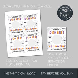 Halloween Play Doh Card Template, Printable Wishing You Doh Best ...
