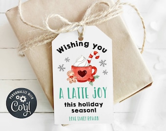 Latte Gift Tag | Etsy